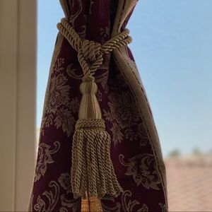 Behemian Dreams | Accents | Set 2 Luxury Gold Tassel Tieback Rope ...